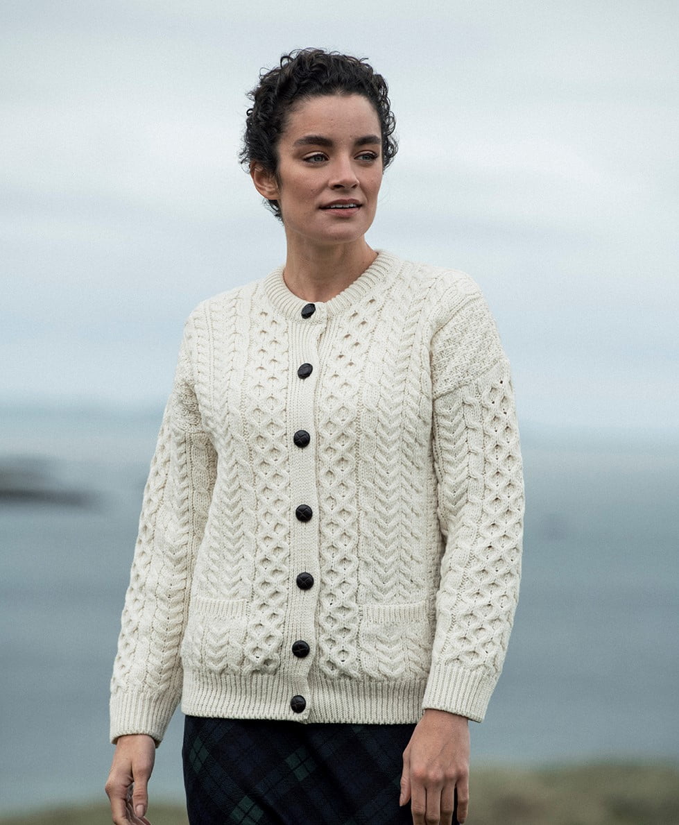 Traditional Cardigan with Pockets - Aran Islands Knitwear